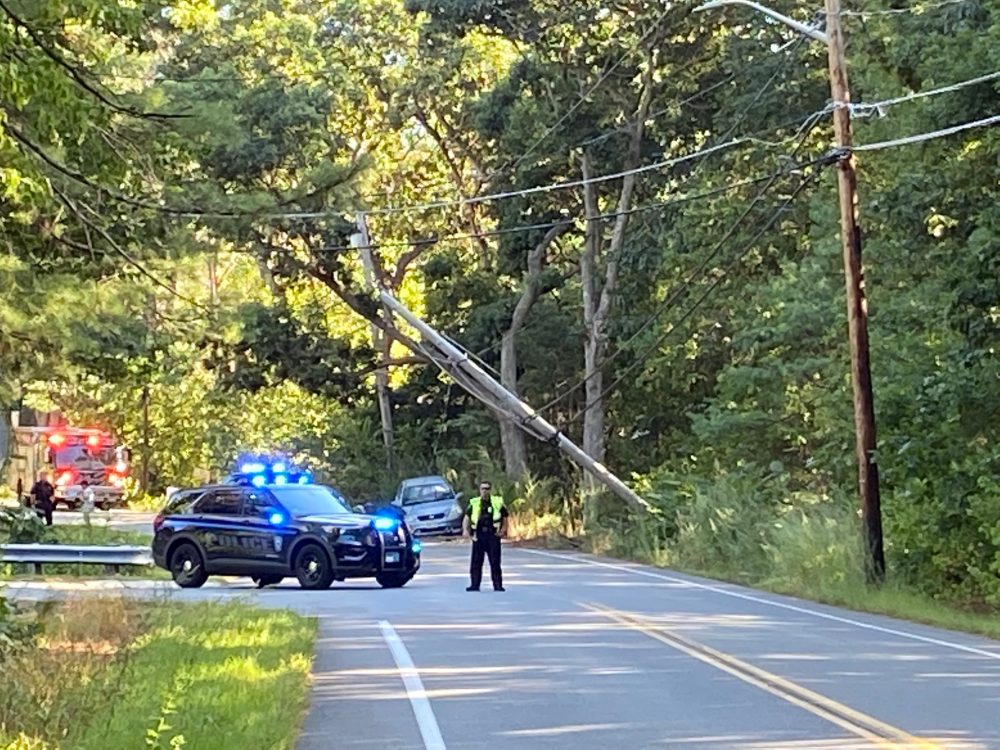 Downed telephone pole causes delays on Acton Road - WestfordCAT