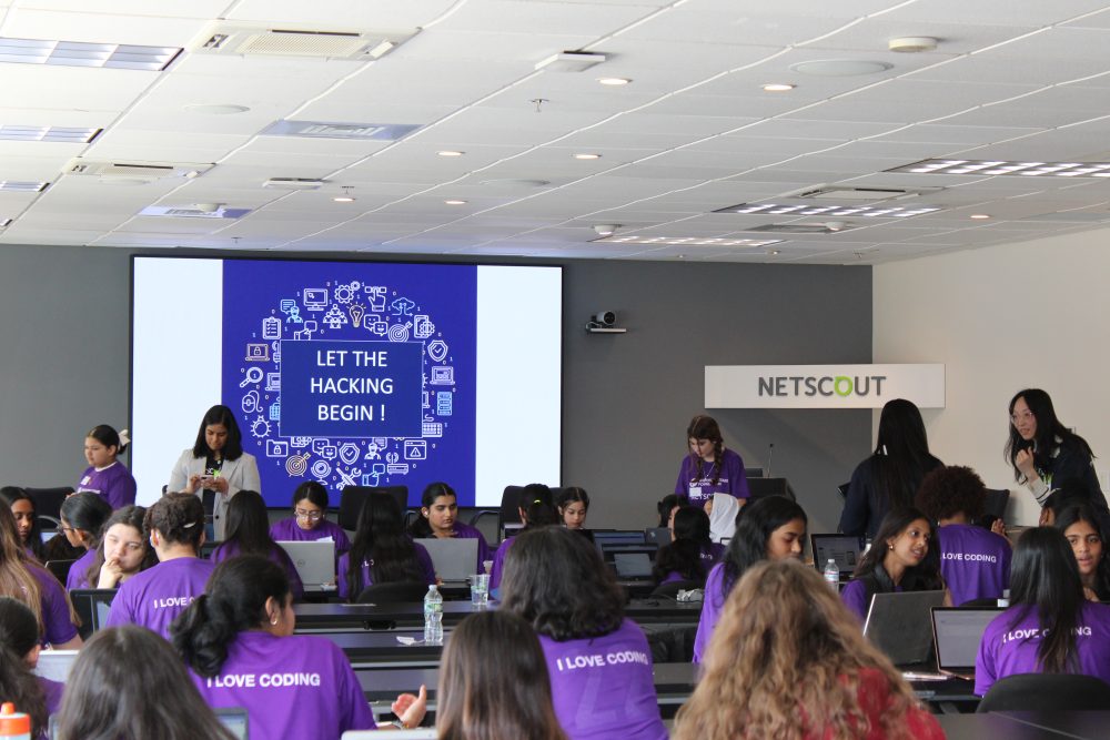 Students compete in International Women's Day hackathon at Netscout - WestfordCAT