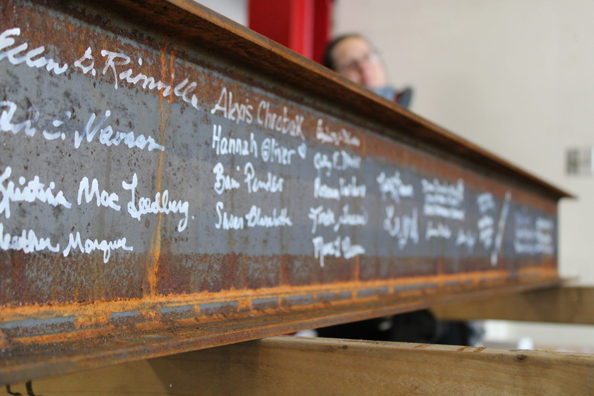 Steel beam signing marks progress on J.V. Fletcher Library project ...